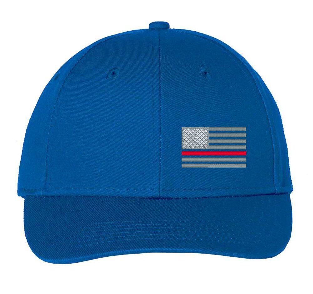 Red Stripe American Flag Firefighter’s Support Baseball Cap Structured ...